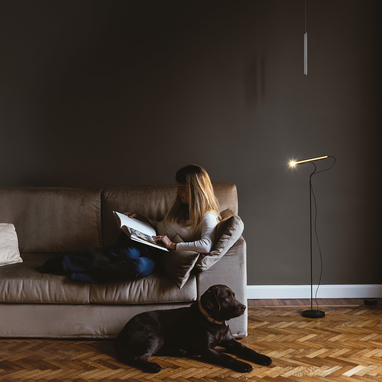 OliveLab Equilibrio Floor Lamp with Servoluce Floor Lamp | LampTwist