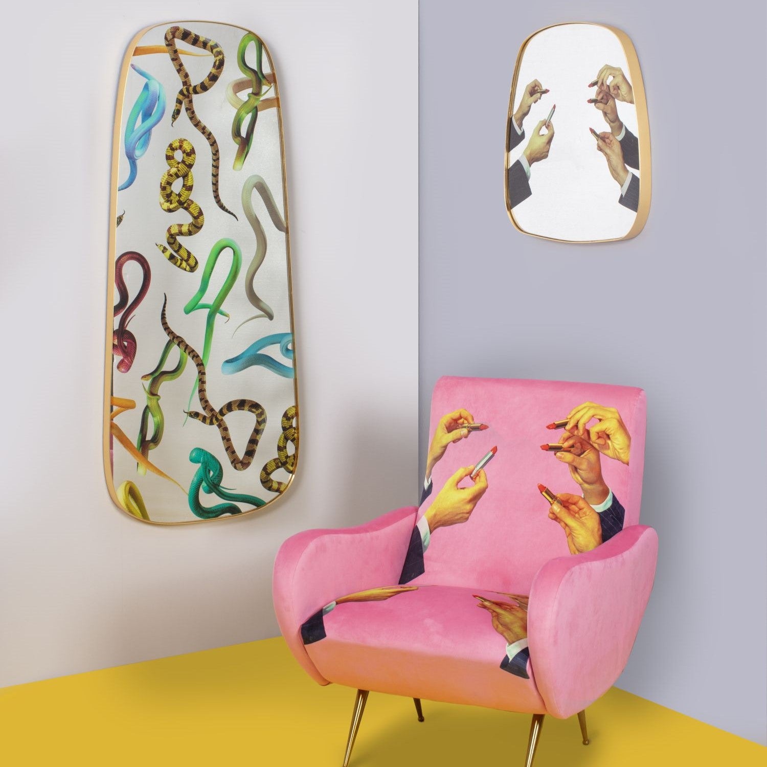 Seletti Gold Frame 140 cm Mirror