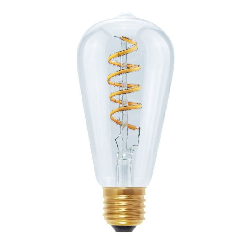 Segula LED Rustica Curved Spiral E27 ST65 Clear - 290lm 2200K - Dimmab